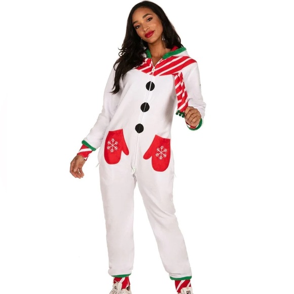 Tipsy Elves | Pants & Jumpsuits | Snowman Jumpsuit Onesie Tipsy Elves ...